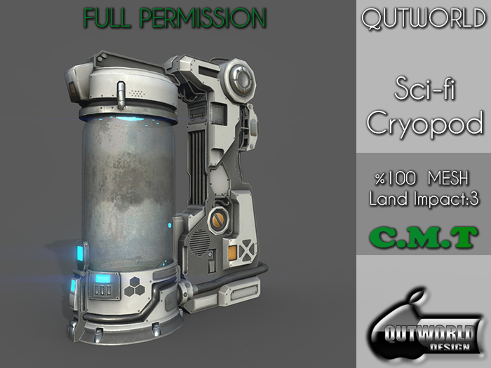 Second Life Marketplace - .::QUTWORLD Sci-fi Cryopod::.FP